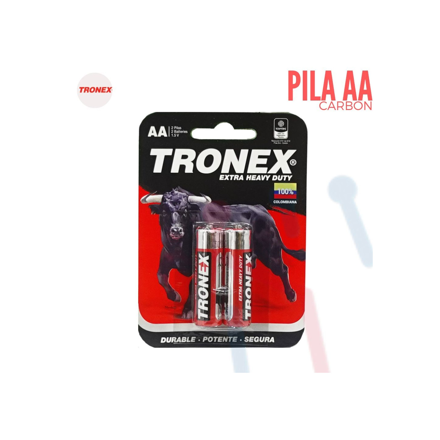 Pilas Tronex de Carbón AAX2