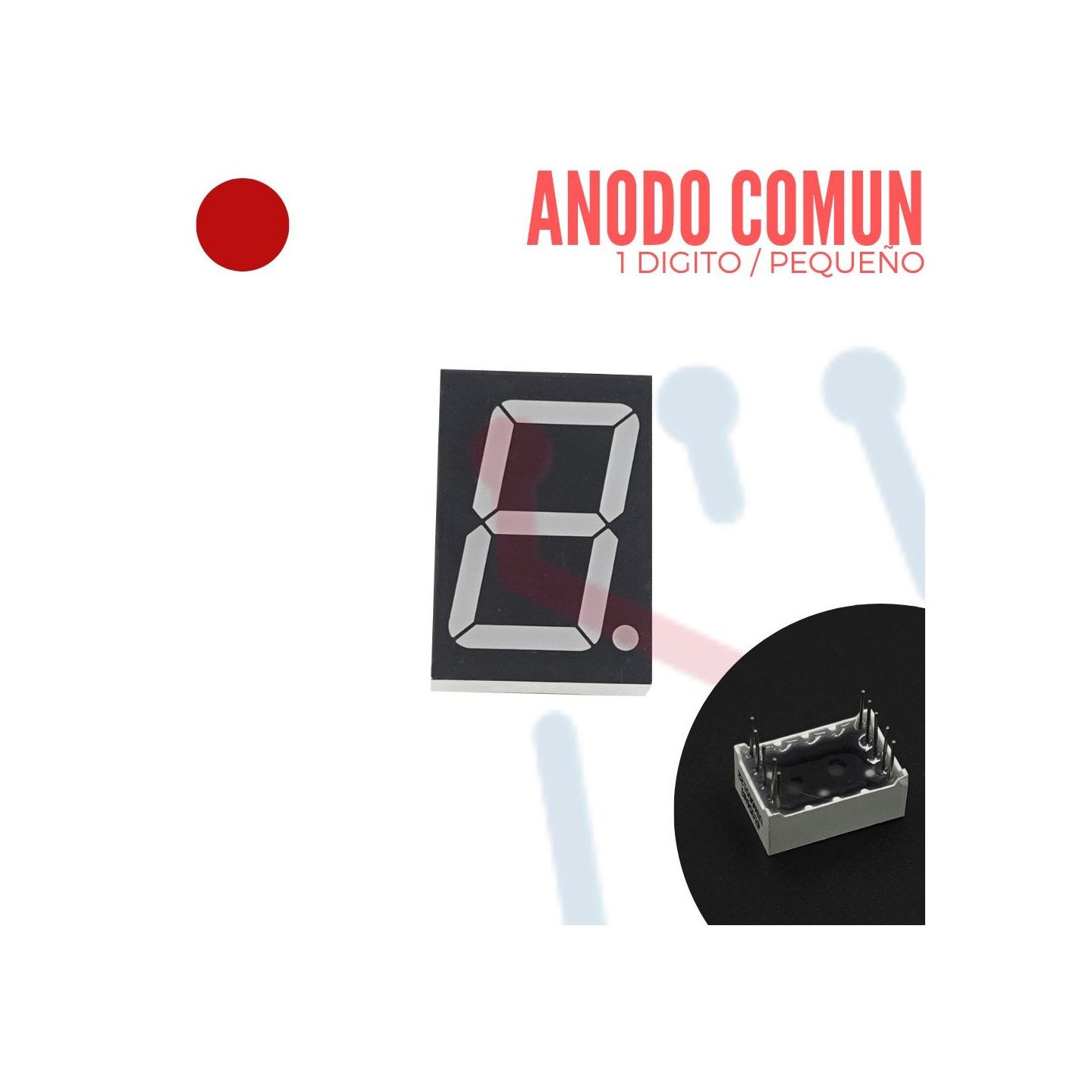 Display Ánodo Común 1 Digito 0.56"