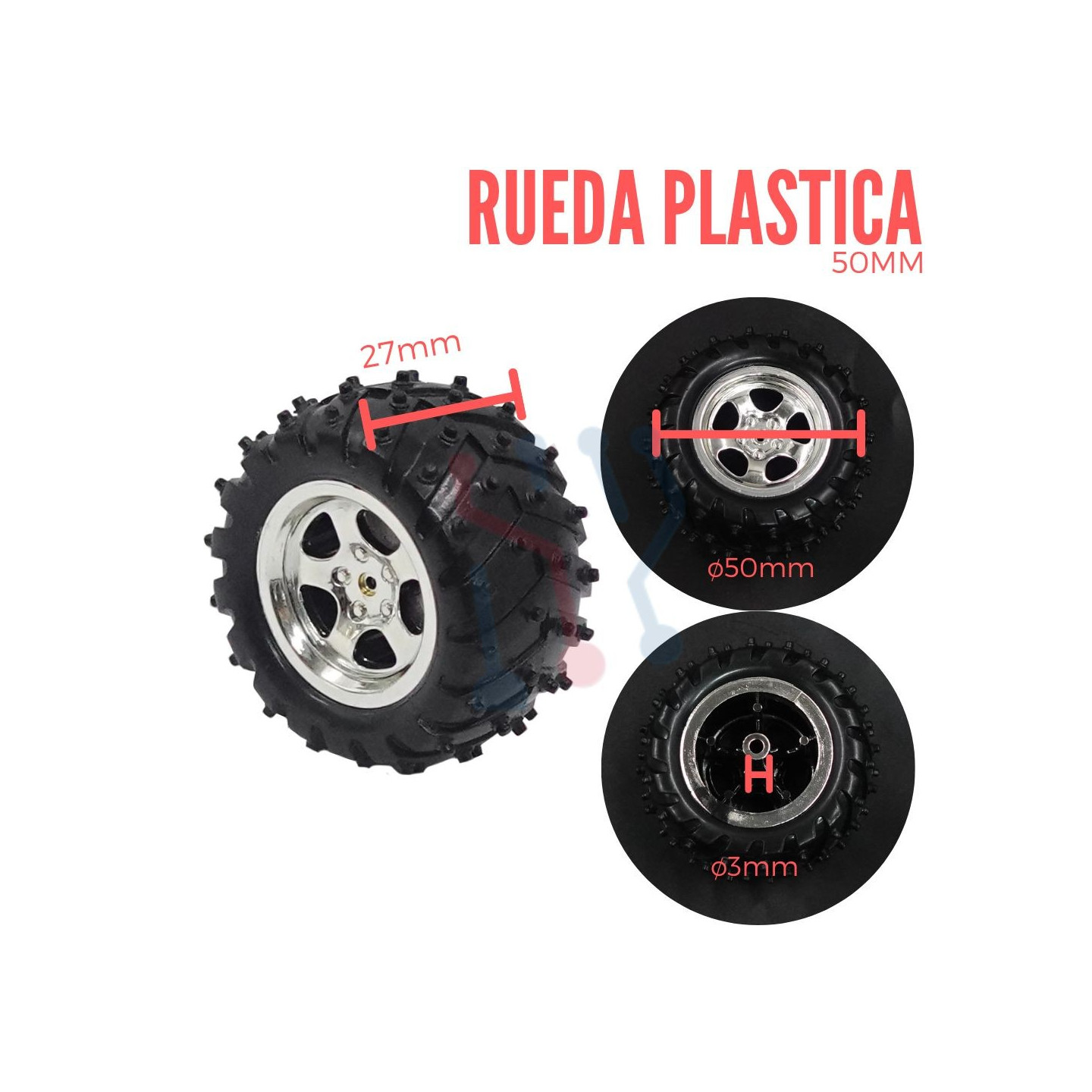 Rueda Plástica 50mm