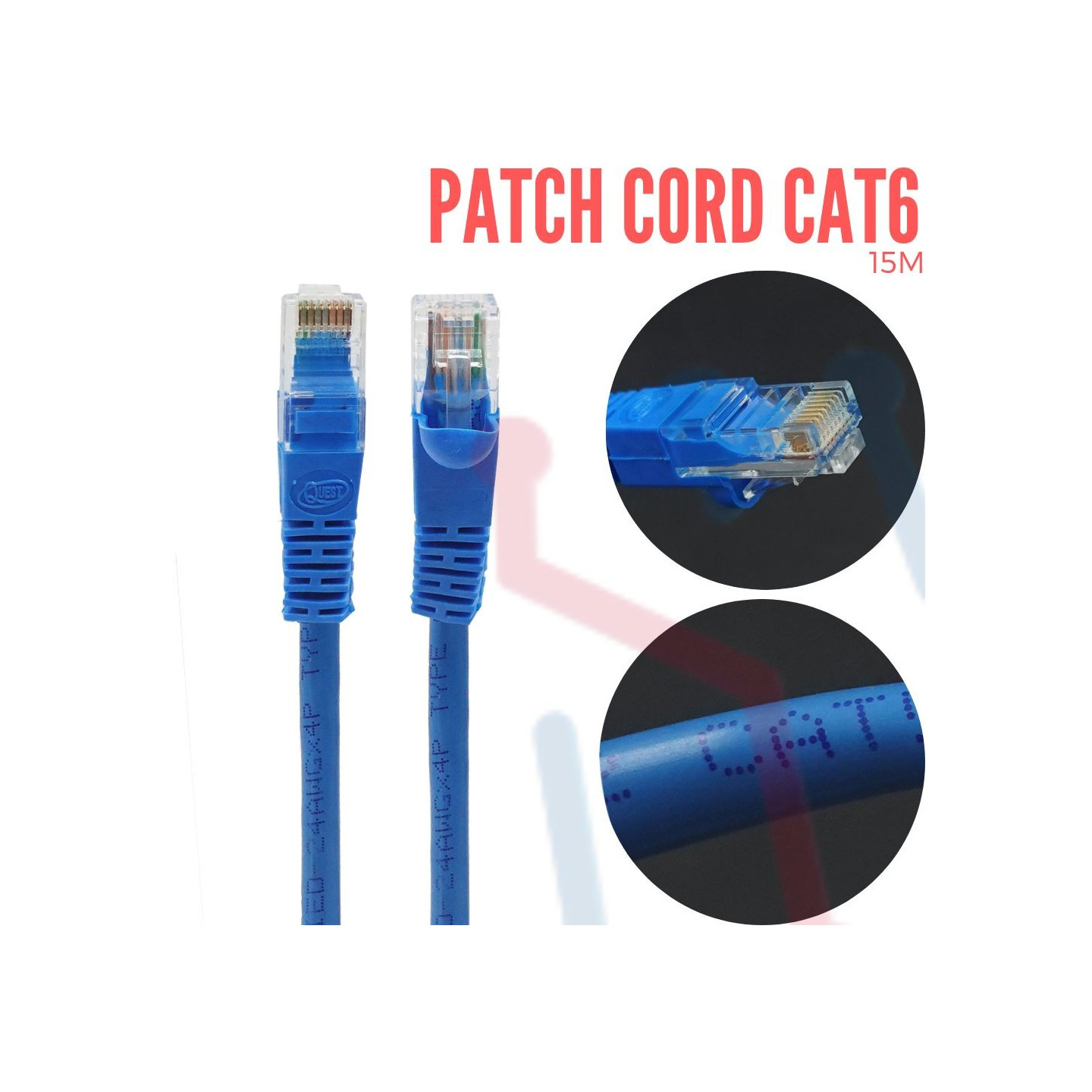 Patch Cord CAT6 Azul 15Mt