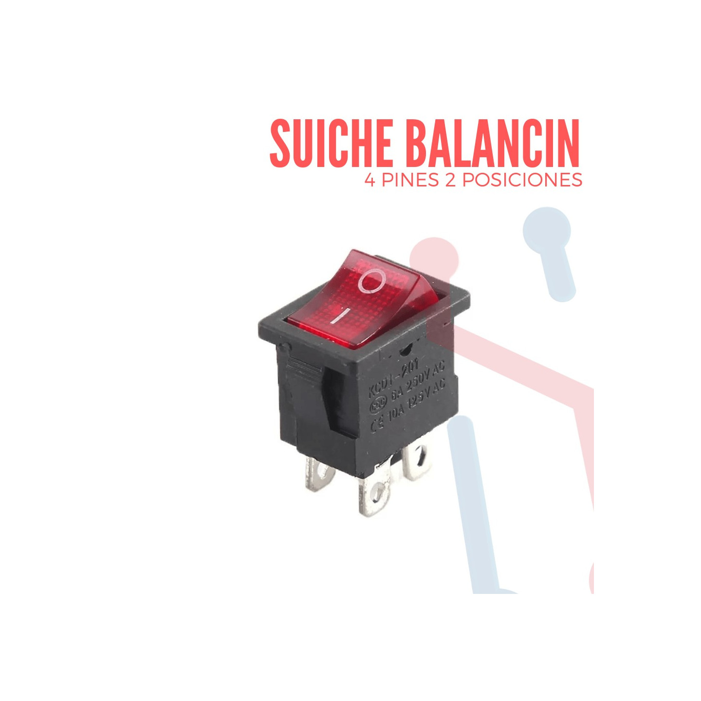 Suiche Balancin 2Pos 4Pin 10A