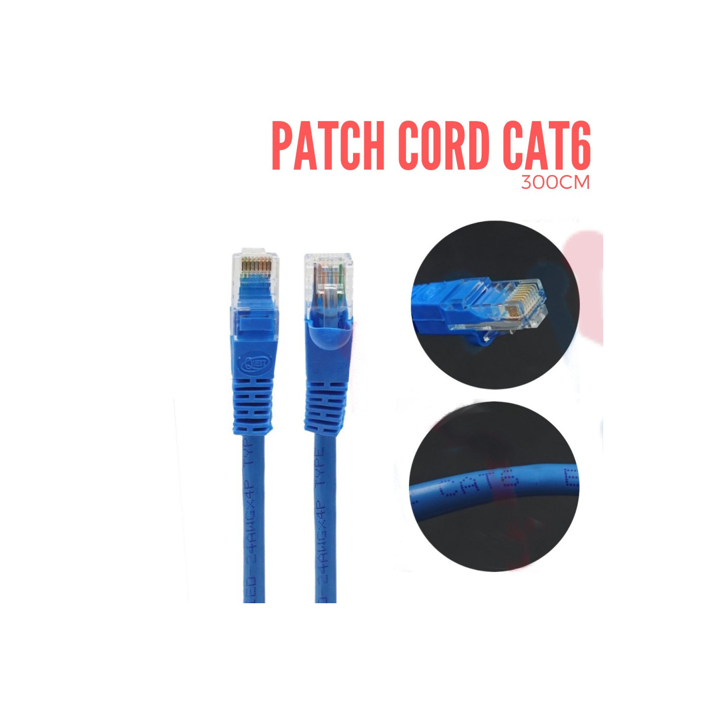 Patch Cord CAT6 Azul 3Mt