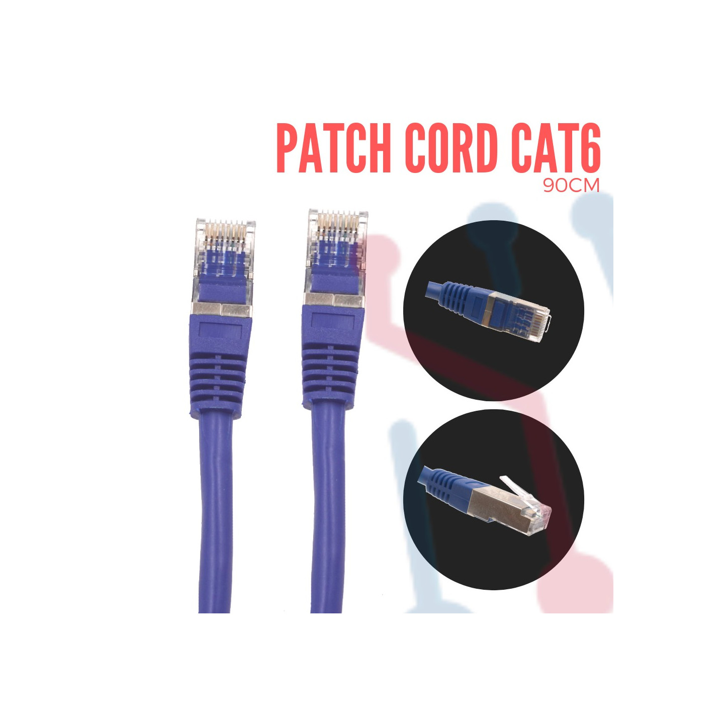 Patch Cord CAT6 Azul 0.9Mt