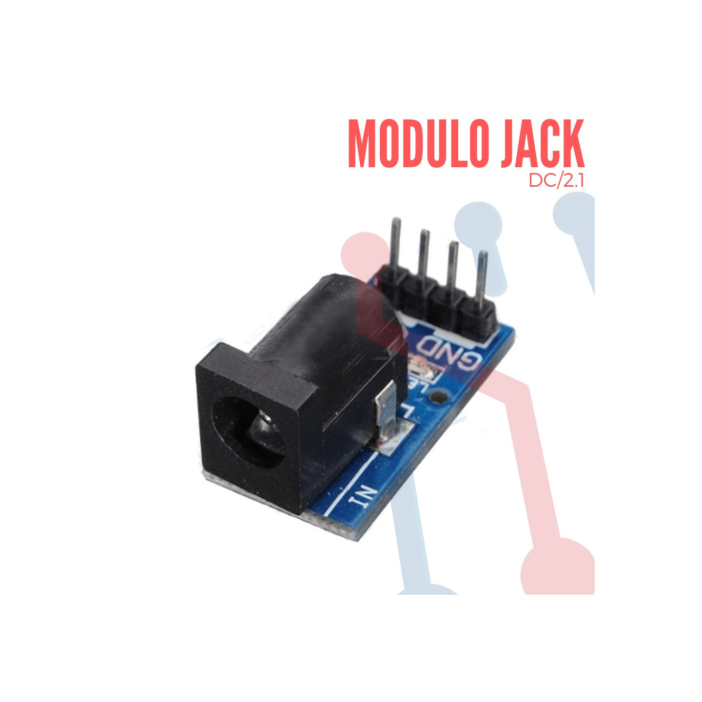 Tarjeta con Jack DC 5.5*2.1mm para Arduino