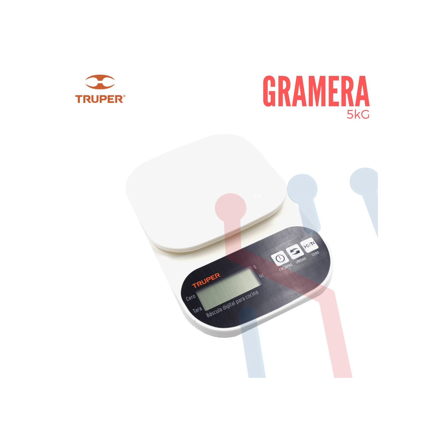 Gramera Digital con Pantalla LCD 5Kg