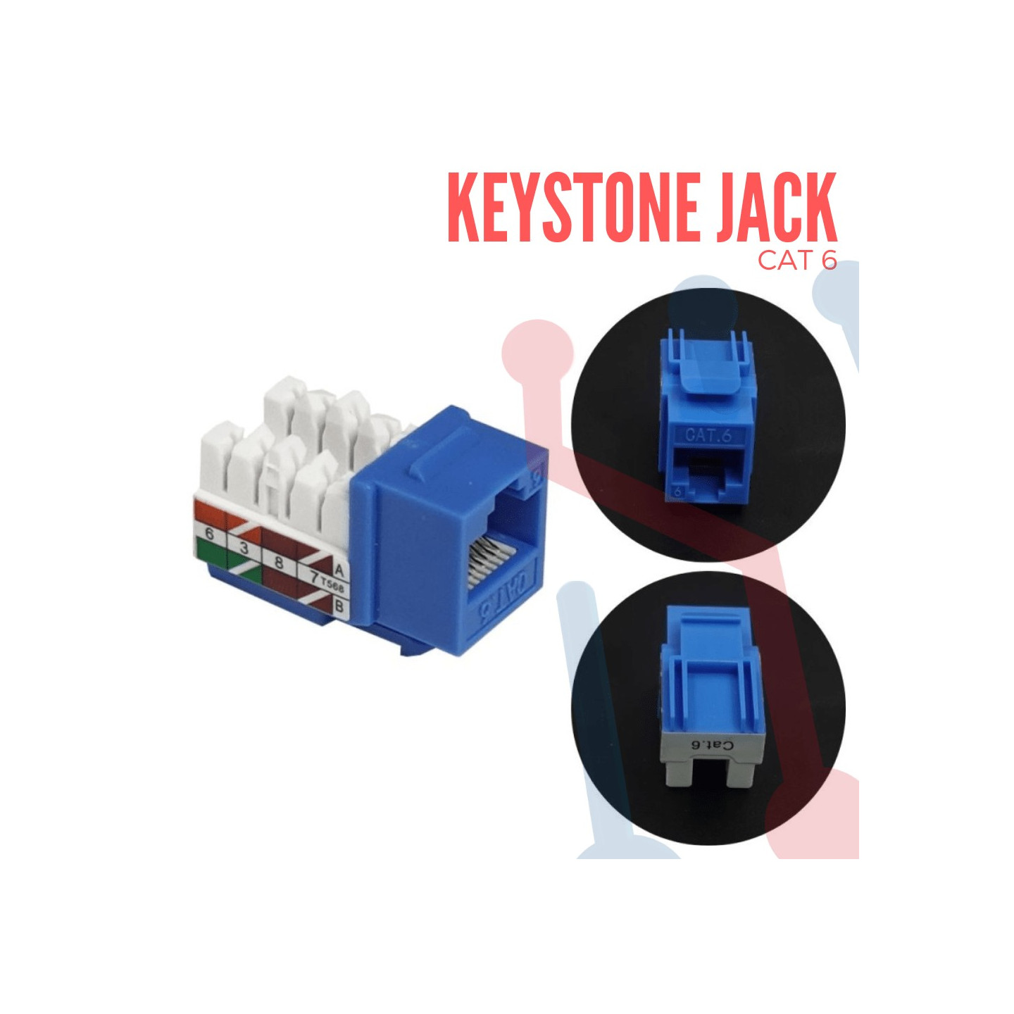 Jack Modular RJ45 CAT6 Azul