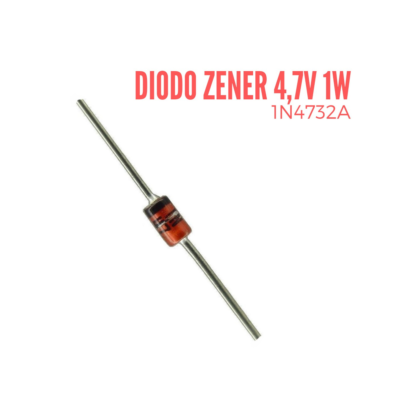 Diodo Zener 4.7V 1W (1N4732A)